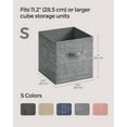 8 Storage Cubes, 11" Non-Woven Fabric Bins with Double Handles Closet ...