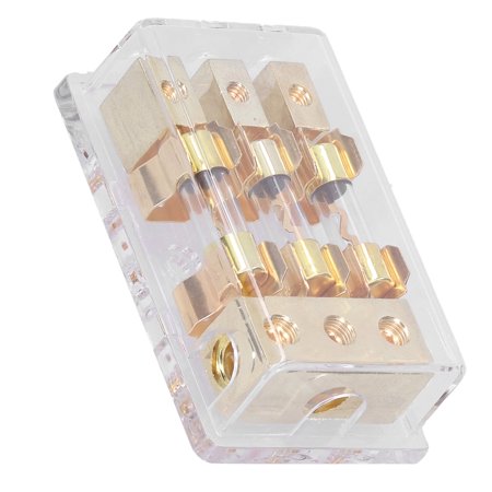 Loewten Fuse Block,Car Fuse Block,3 Way Fuse Holder Box 1x0GA In 3x4GA ...