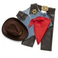 Melissa & Doug Cowboy Role Play Costume Set (5 pcs) - Includes Faux ...