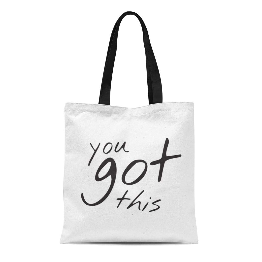 SIDONKU Canvas Tote Bag Inspirational Motivational You Got This Wall ...
