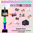 15.6 inch Photo Booth Machine with Soft-Light Umbrella Selfie Portable ...