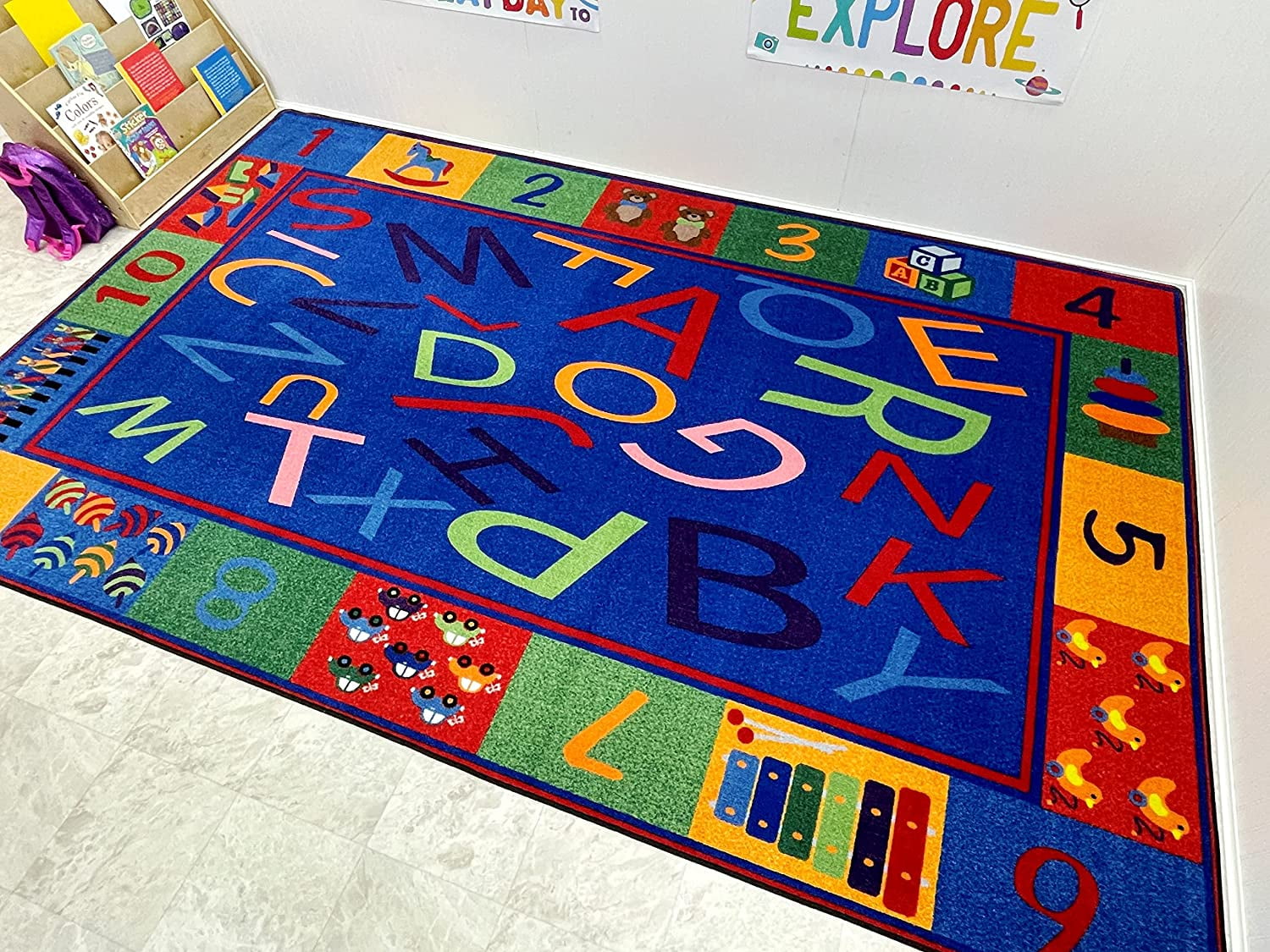 KidCarpet Alphabet and Numbers Teaching Classroom Educational Learning ...