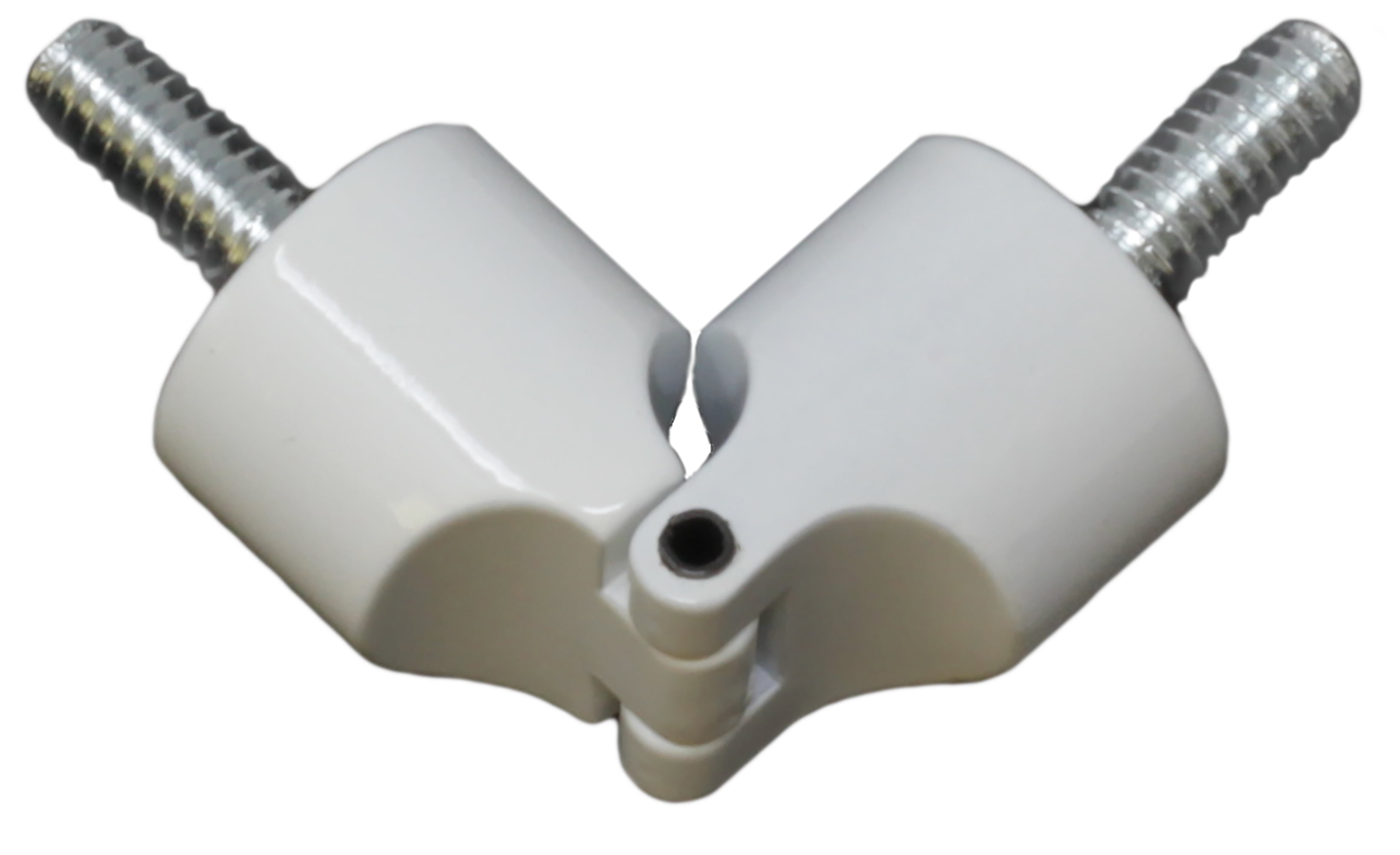 Urbanest Hinged Elbow Connector Corner Rod, Glossy White, 3/4 ...