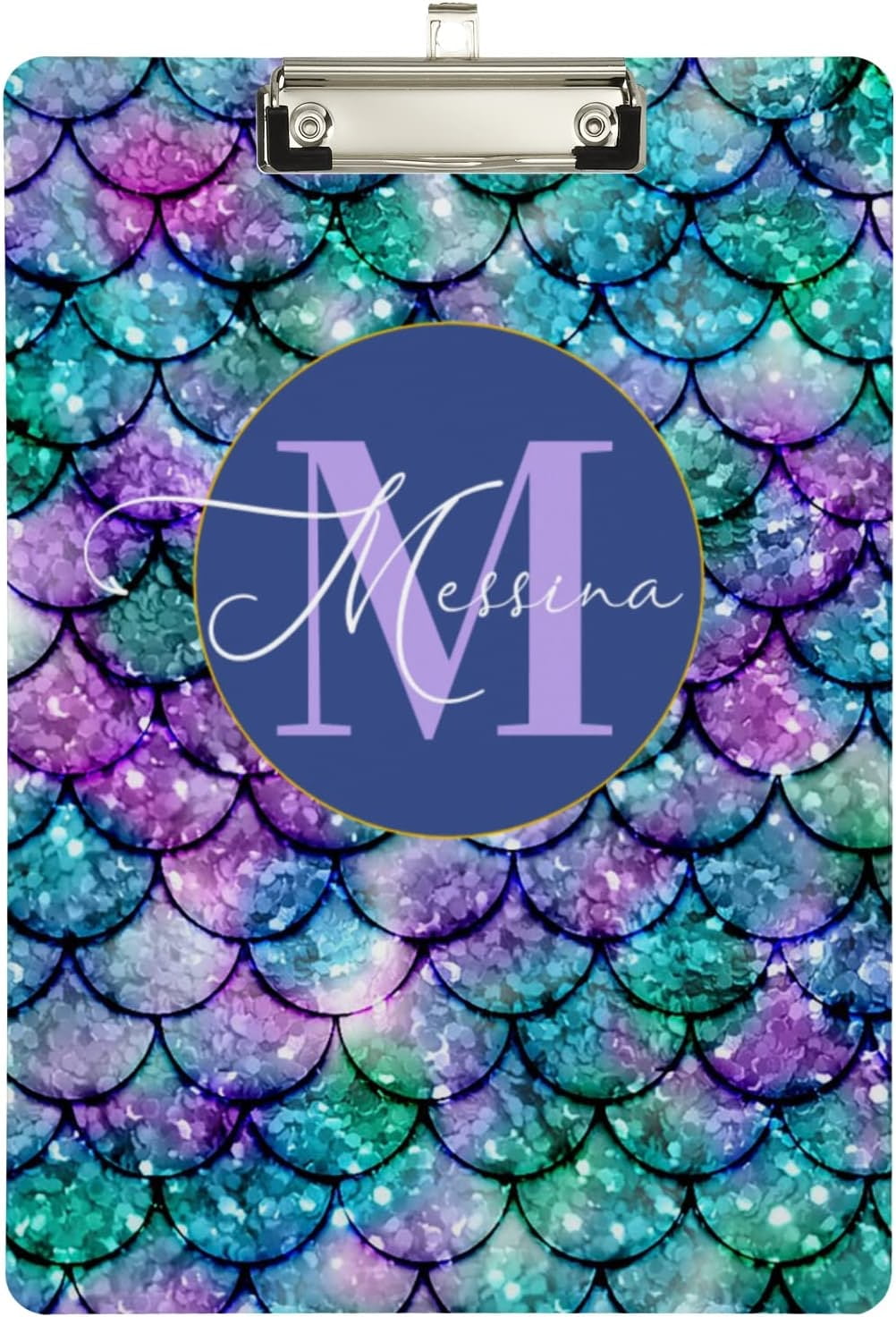 FMSHPON Mermaid Clipboard Hardboard Wood Nursing Clip Board and Pull ...