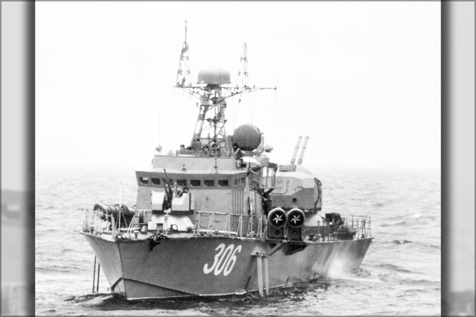 24"x36" Gallery Poster, Port bow view of the Soviet project 206-M ...