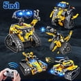 INSOON 5-in-1 Robot Building Set, STEM Building Blocks with Remote ...