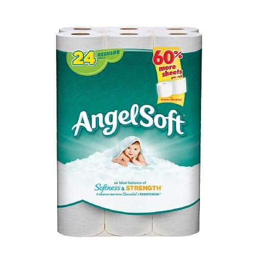 Angel Soft Toilet Paper 24 Regular Rolls Bath Tissue