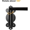 Swing Arm Curtain Rod, Black, 47'' Long, 1.1'' Diameter Pole, Rotate ...