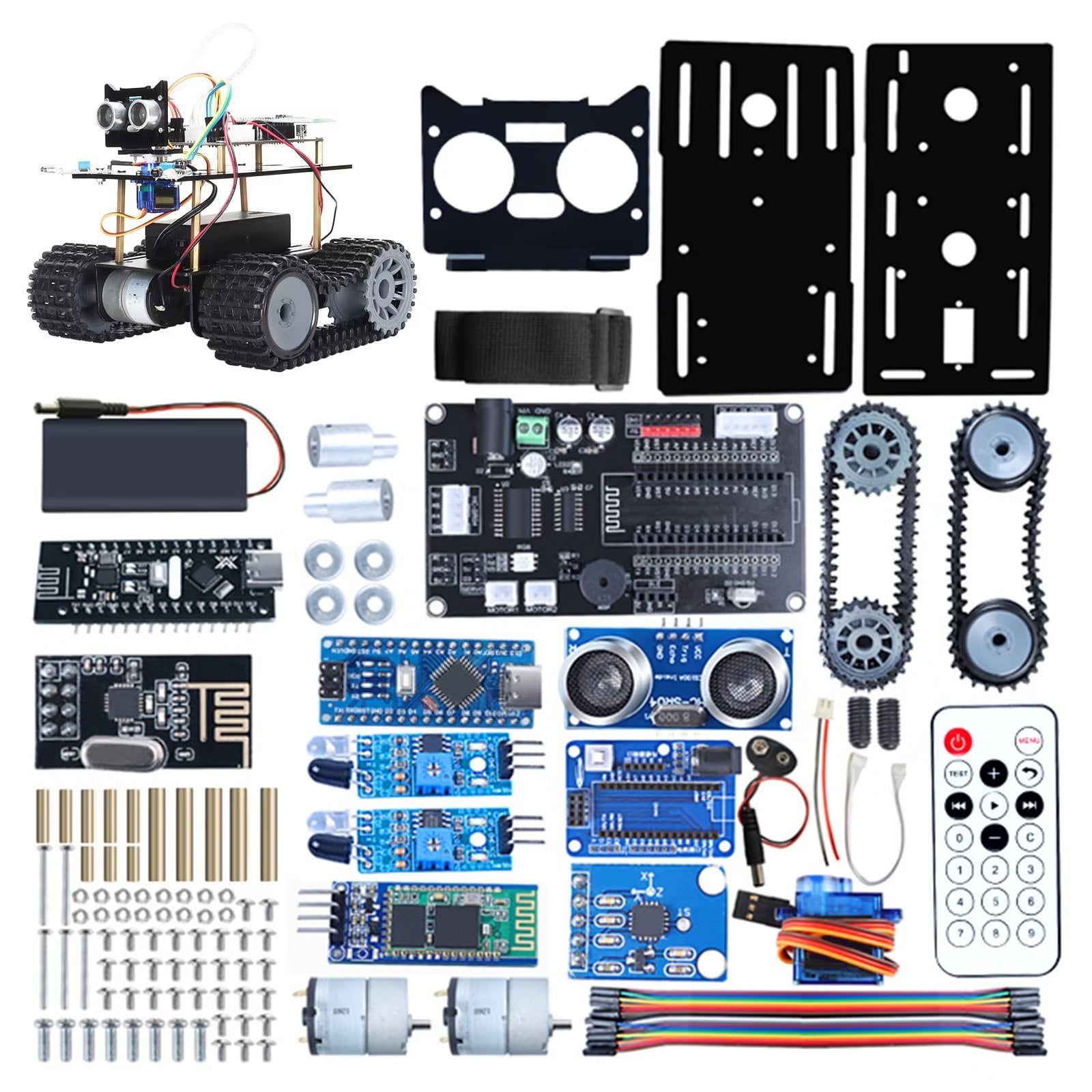 HUAYUXIN Smart Robot Car Kit, DIY Toy Car Robotic Kit Obstacle ...