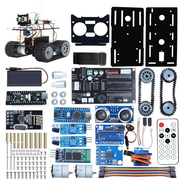 HUAYUXIN Smart Robot Car Kit, DIY Toy Car Robotic Kit Obstacle ...