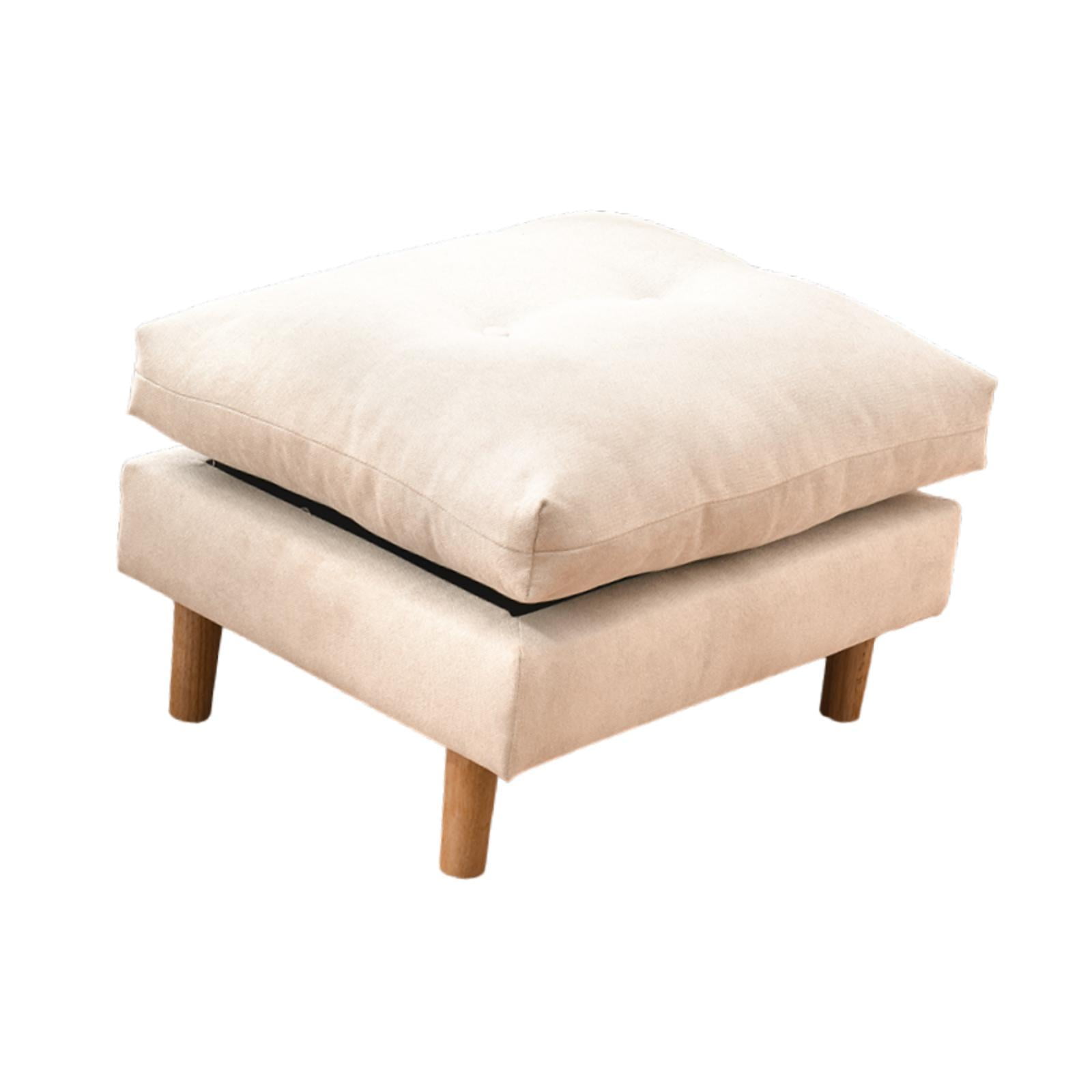 Reposapiés Con Patas De Madera, Sofá Acolchado, Reposapiés Para Sala De ...