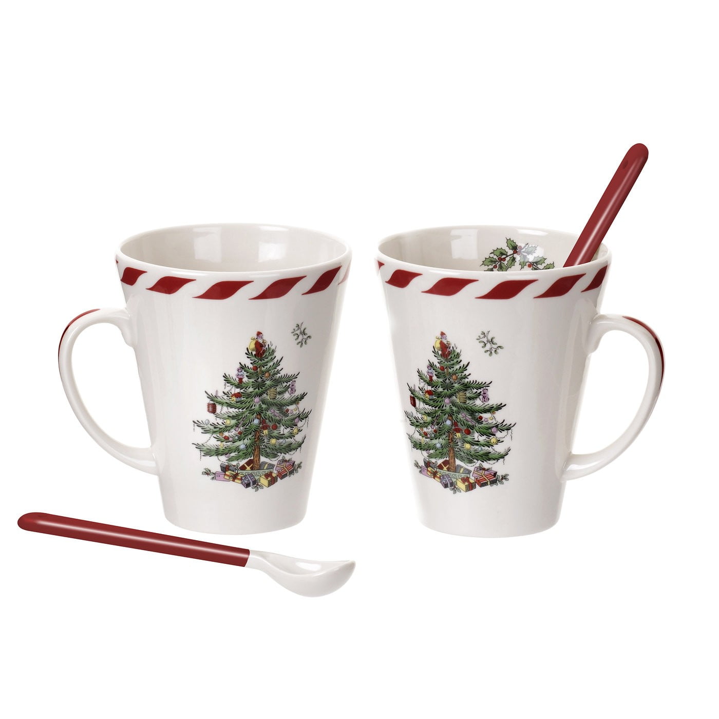 Spode Peppermint Mug With Spoons-Set Of 2 - Walmart.com