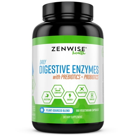 Zenwise Health Digestive Enzymes with Prebiotics & Probiotics, 180 Ct ...