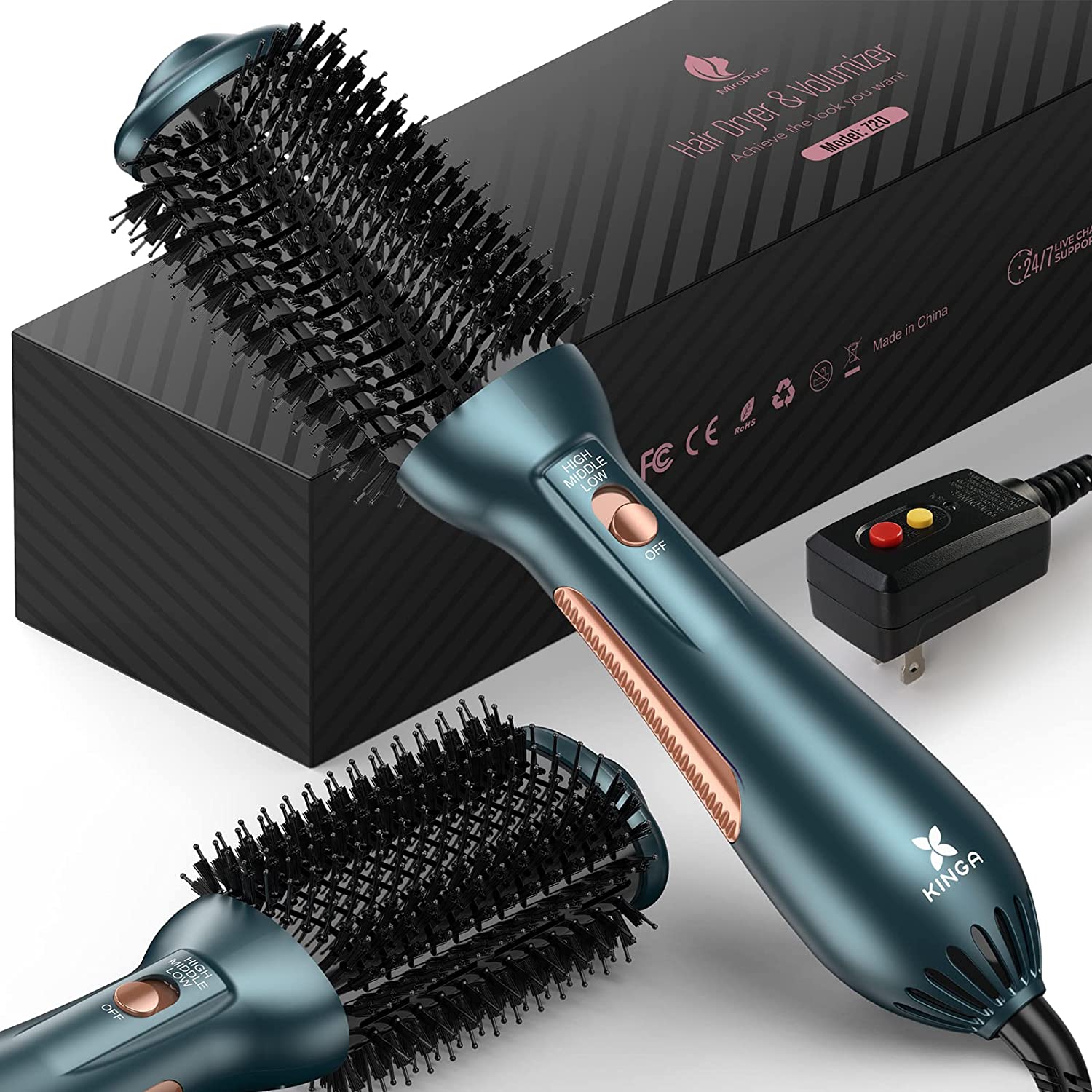 O'force Portable Women Hair Dryer Brush In One Blow Dryer Brush ...