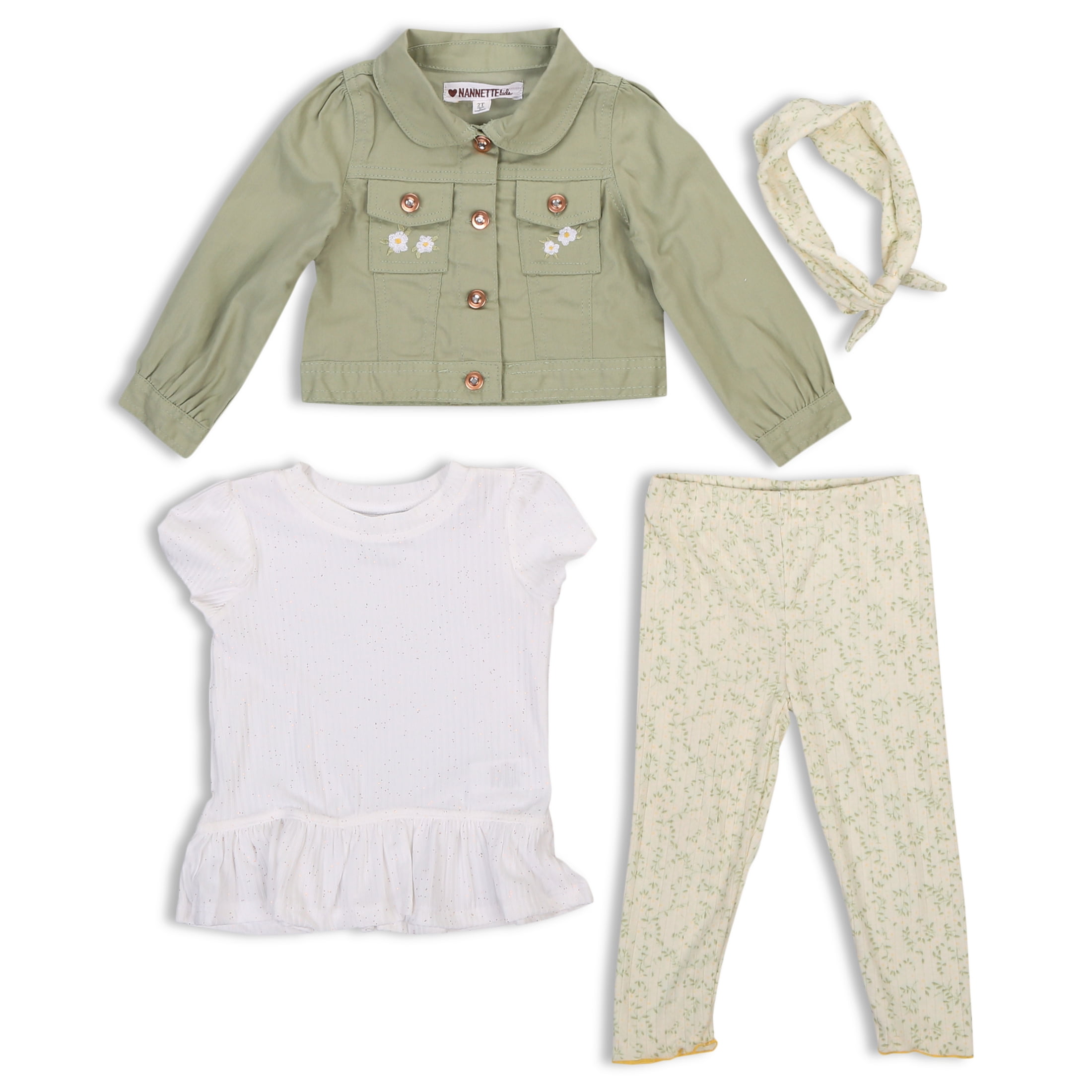 Nannette Toddler Girls 3Pc Jacket Set W/Headband, Size 2T-4T - Walmart.com