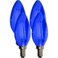 IYFFDFE-5 Watt E12 LED Filament Candelabra Blue Light Bulb, (60W ...