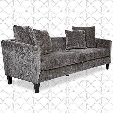Elle Decor Celeste Upholstered Mid-Century Channel Tufted Sofa ...
