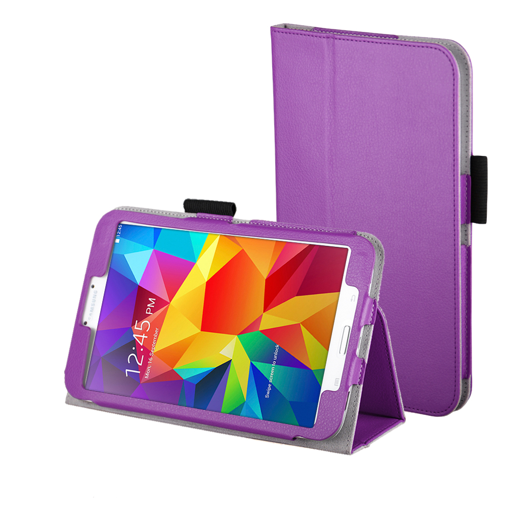 Samsung Galaxy Tab 4 7 0 Case Purple Slim Fit Folio Synthetic Samsung Galaxy Tab 4 7 0 Case Purple Slim Fit Folio Synthetic
