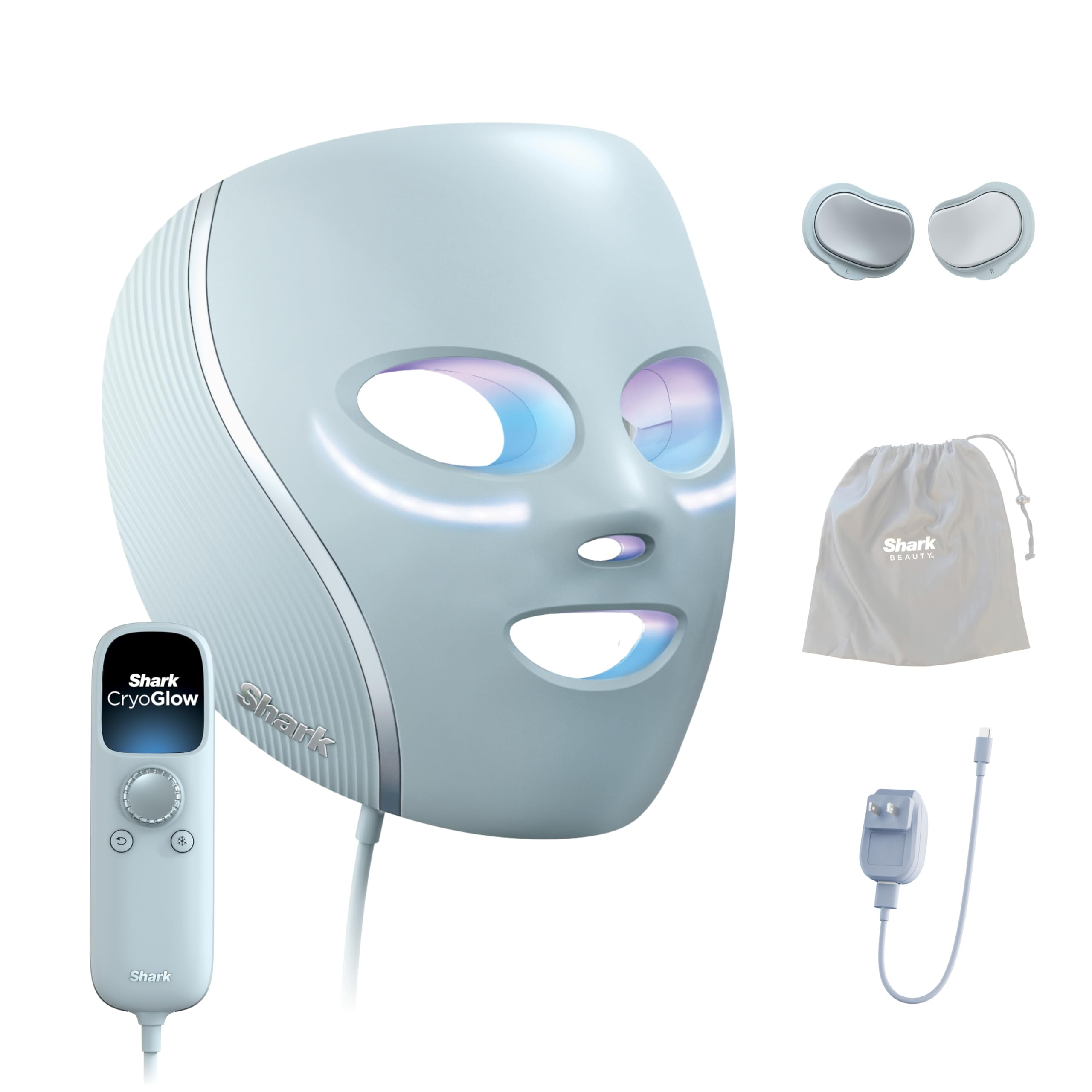 Mascarilla facial LED Shark CryoGlow con refrigeración para debajo de ...