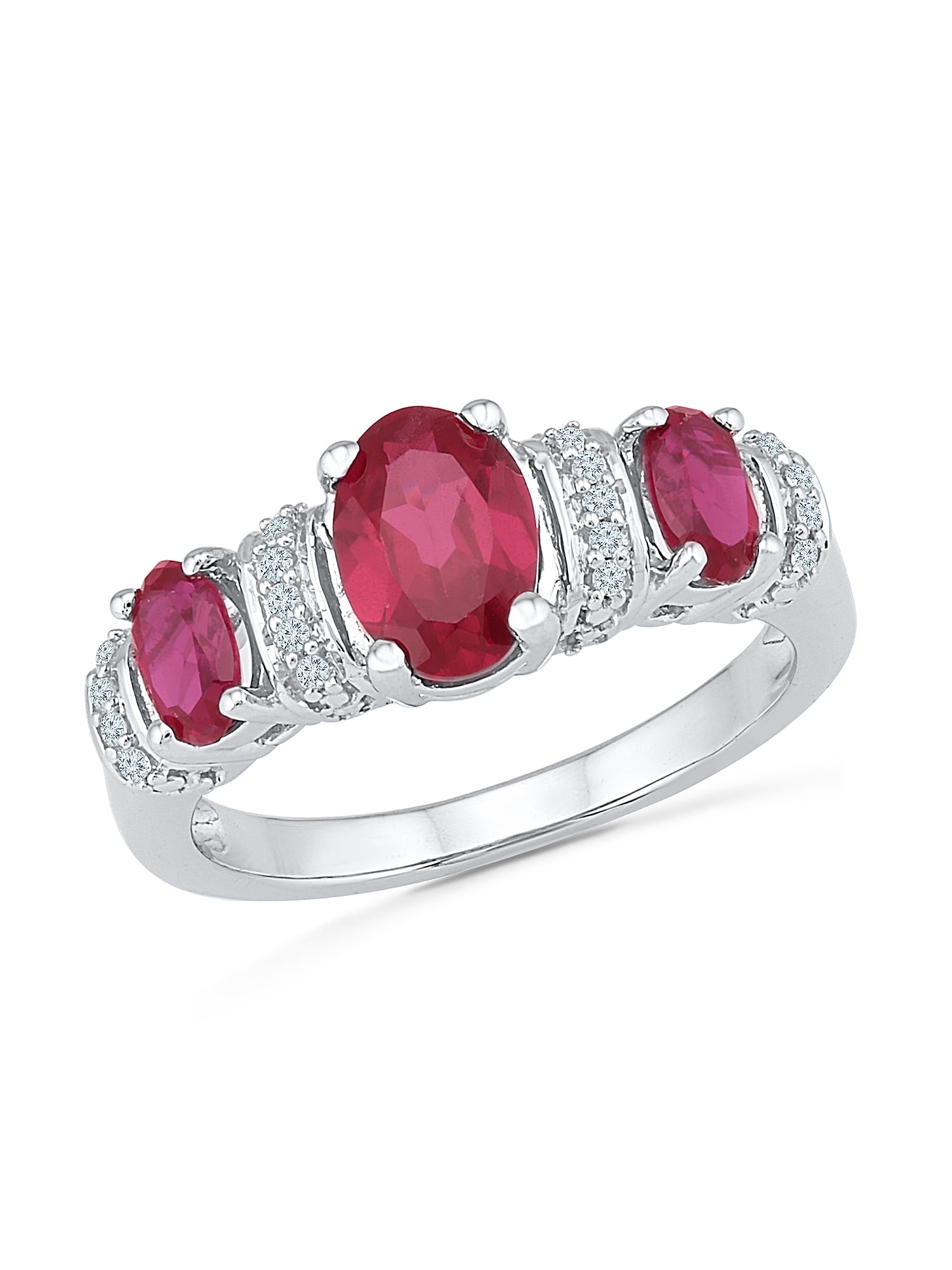 0.07 CTTW STERLING SILVER LAB CREATED RUBY FASHION RING - Walmart.com