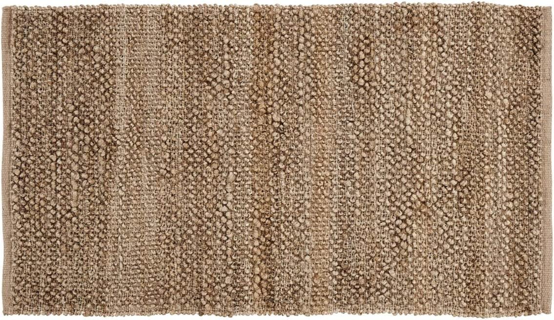 Natural Tan Farmhouse Flooring Minneka Jute Rectangle Accent Rug ...