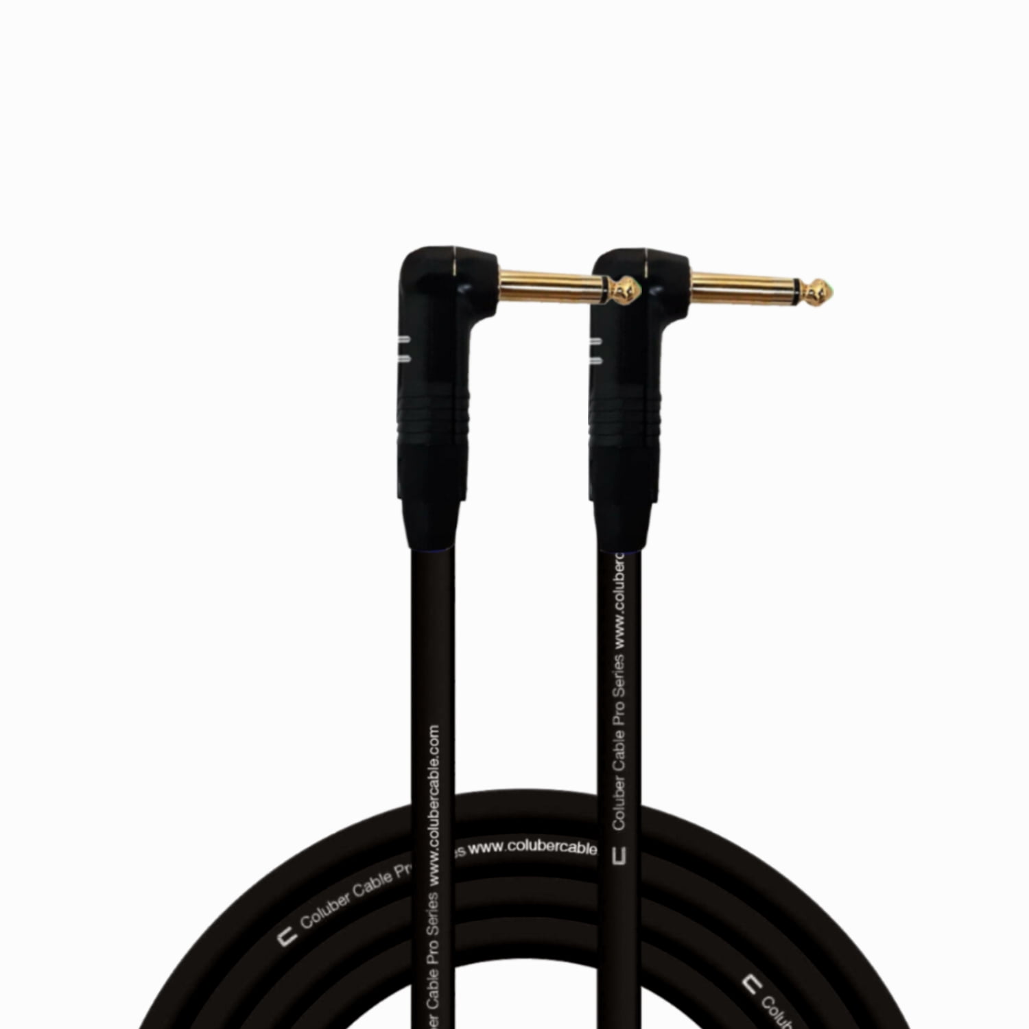 Coluber Cable Right Angle 1/4" TS to Right Angle 1/4" TS Pro Audio ...