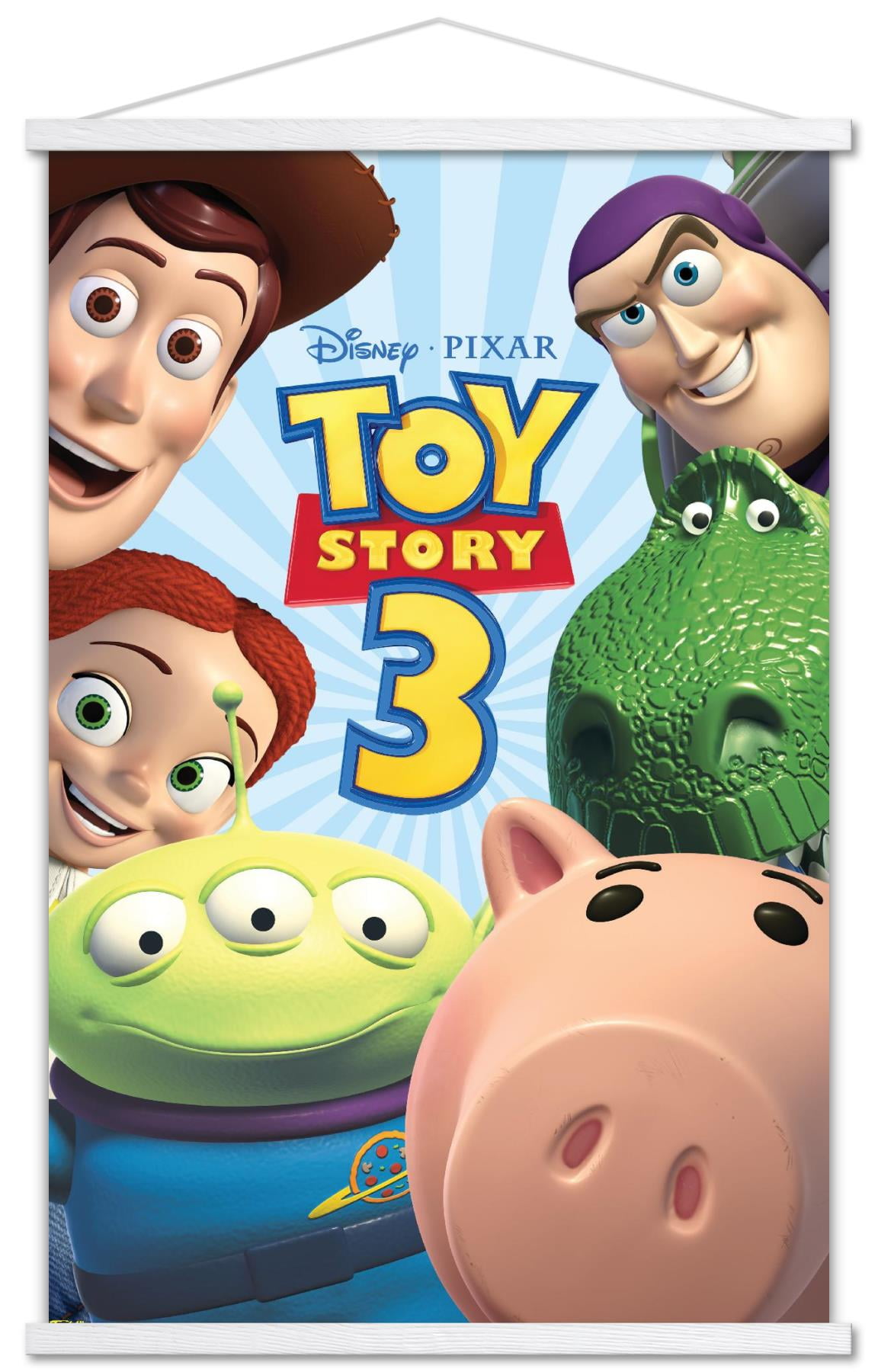 Disney Pixar Toy Story 3 - Group Wall Poster with Wooden Magnetic Frame ...