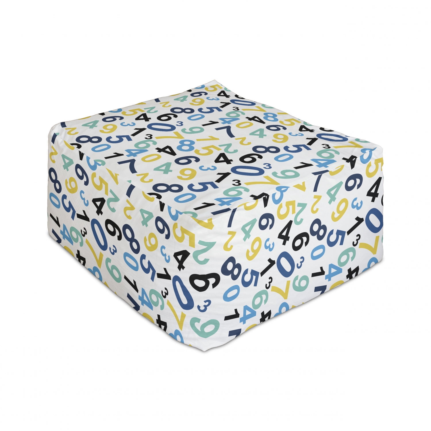 Numbers Rectangle Pouf, Math Themed Numbers Pattern Algebra School ...