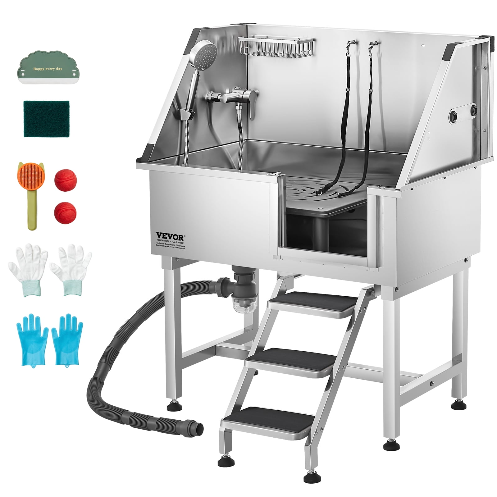 Click here for Vevor 38 Dog Grooming Bath Tub Stainless Steel W/... prices