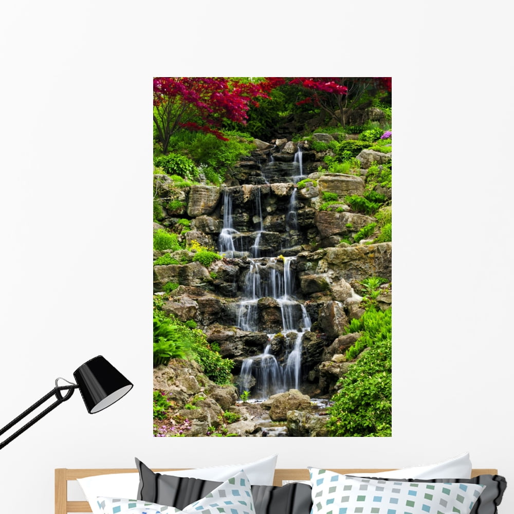 Cascading Waterfall Wall Mural Decal Sticker, Wallmonkeys Peel & Stick ...