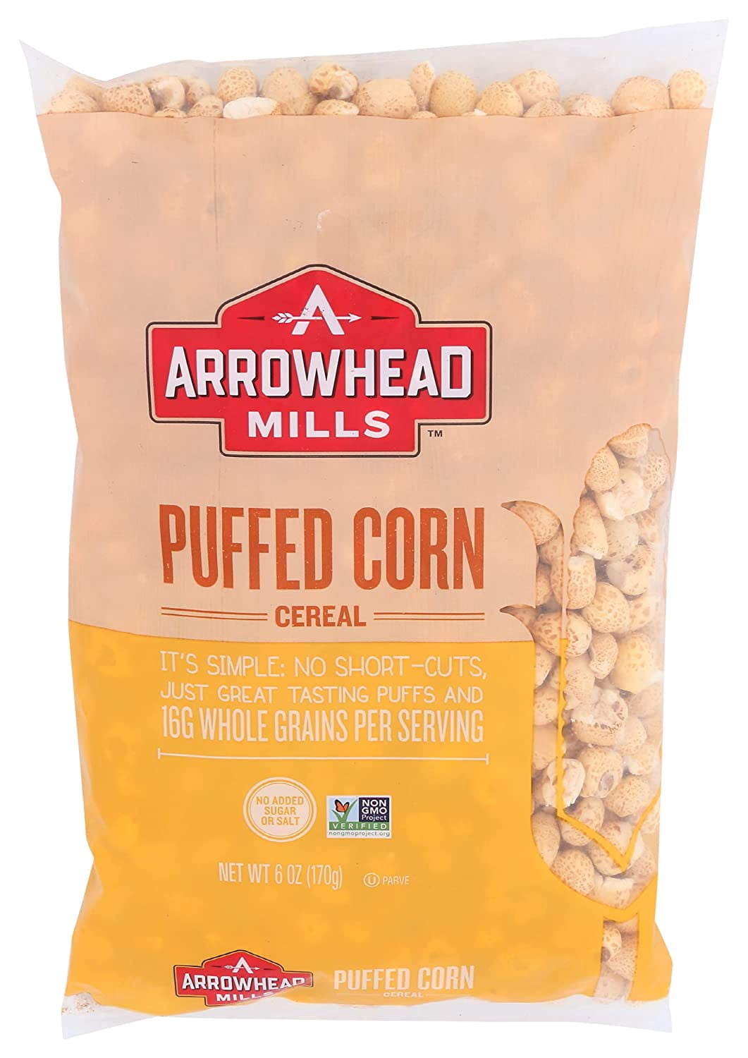 (Case of 12 ) Arrowhead Mills - All Natural Puffed Corn Cereal - 6 oz ...
