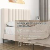 Flolinda Queen Size Platform Bed Frame, Velvet Upholstered with Full ...