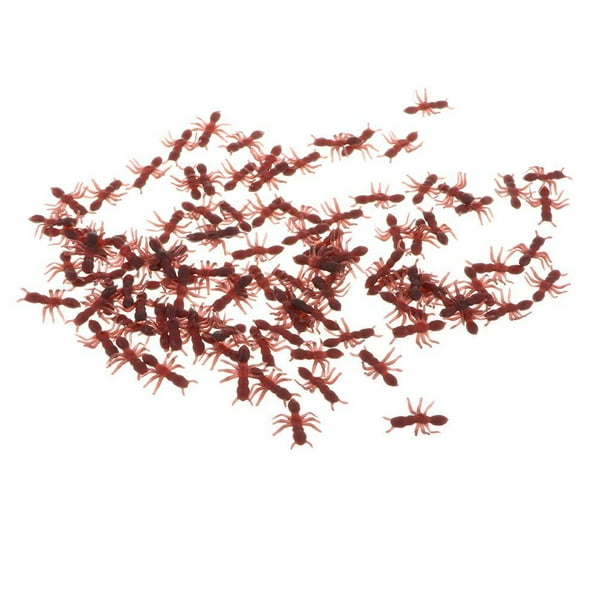 Youkk 100 Piece Plastic Fake Ants Model Toy Party Figure Set Kids Brown ...