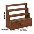 4 Tier Card Display Stand, Wooden Graded Card Display Rack for Sports ...