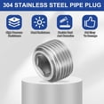 BDKWID-5 Pcs 304 Stainless Steel Pipe Plug 3/8" BSP Male Internal Hex ...