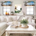 Beach Paradise Valances for Windows Summer Window Frame Sunny Sky Palm ...