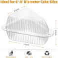 100 Pack Cake Slice Containers, Clear Plastic Pie Slice Containers ...