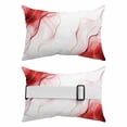 Chaise Lounge Headrest Pillow 2 Pack, Marble Red Waterproof Chair ...