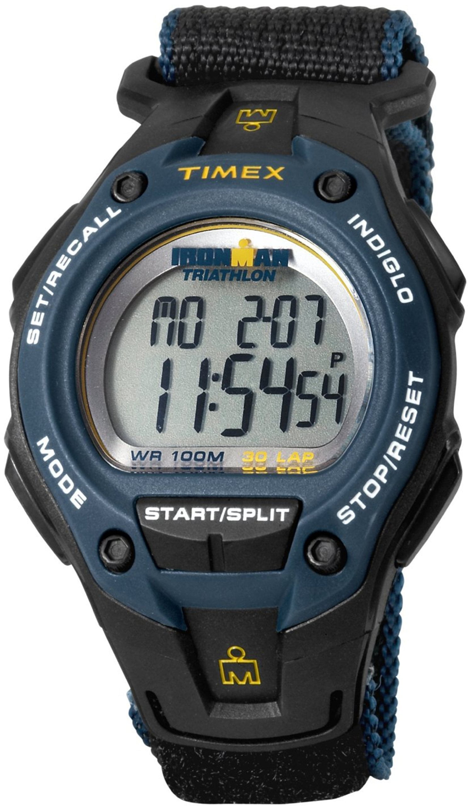 Timex Men's Digital Watch with LCD Dial Digital Display and Black ...
