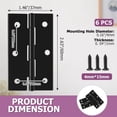 6pcs Butt Hinges Black Door Hinges, 2.63" x 1.46" Cabinet Door Hinge ...