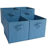 EZOWare 4 Foldable Fabric Bins, Collapsible Storage Cubes for Toys ...