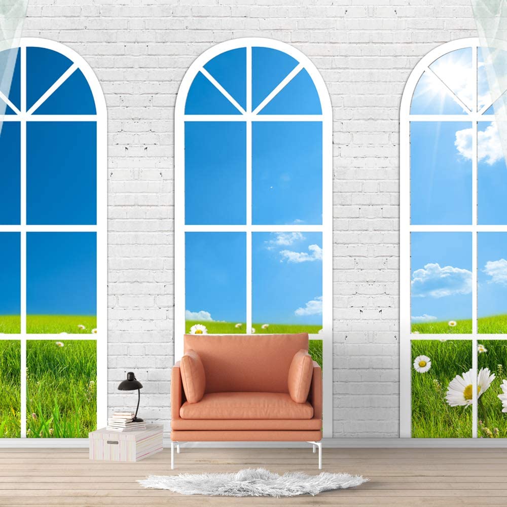 Idea4wall 4pcs Vies from French Window Peel and Stick Wallpaper ...