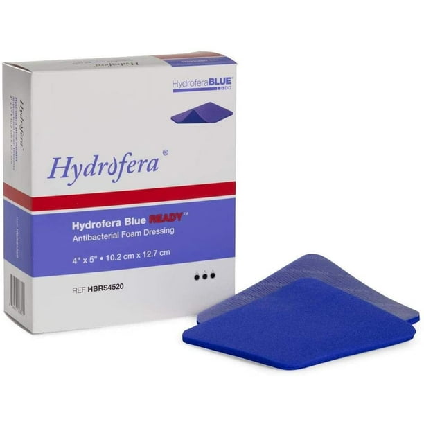 Hydrofera HBRS4520 Blue RDY Antibacterial Foam Dressing - Box of 10 ...