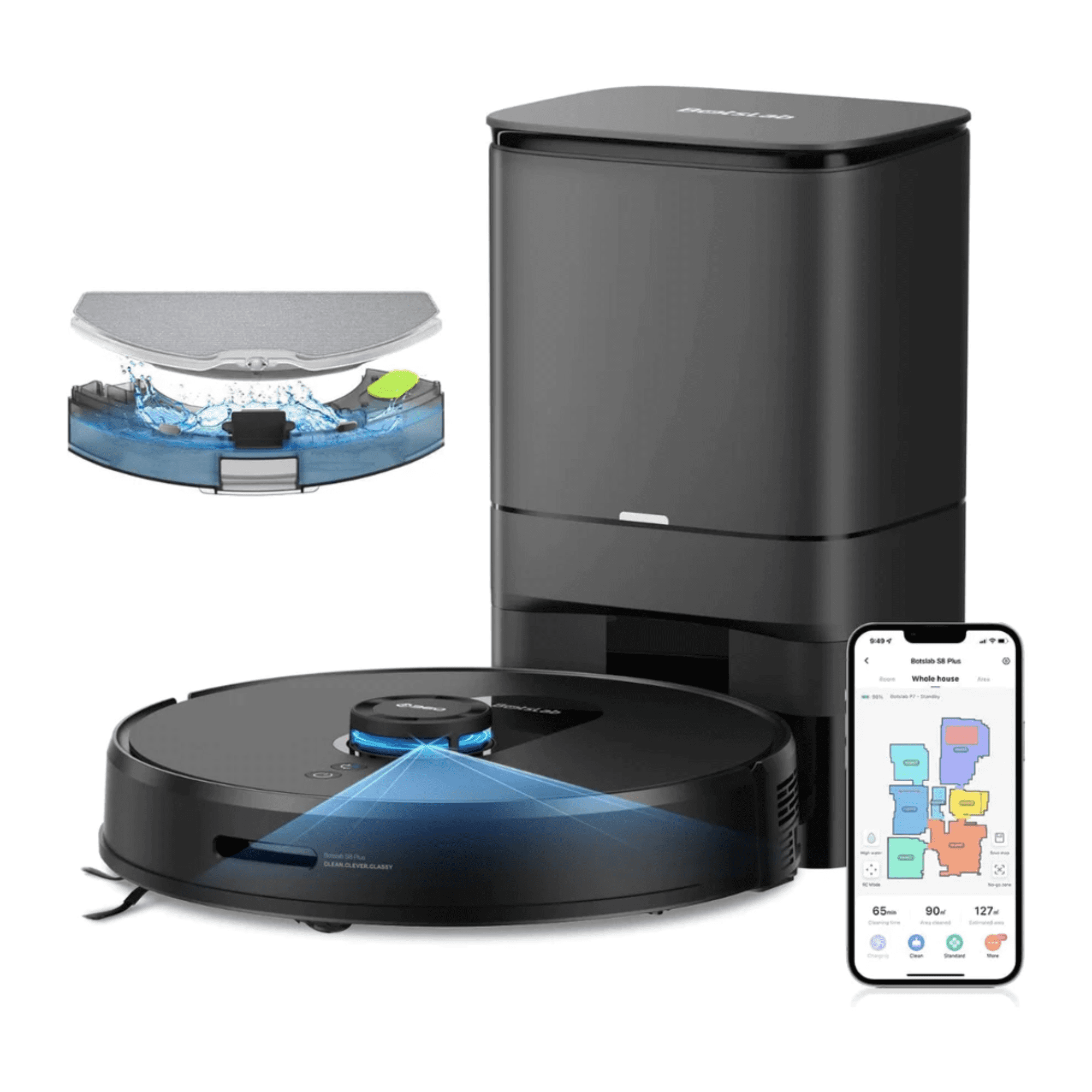 Robot Aspiradora Inteligente S8 Plus 360 Smart Life Aspira y trapeador ...