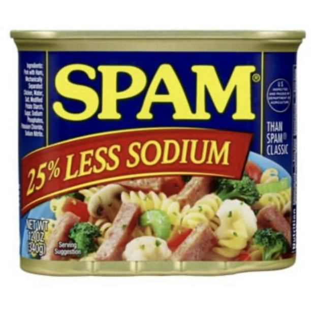 Hormel Spam with 25% Less Sodium, 6 pack/12 oz - Walmart.com