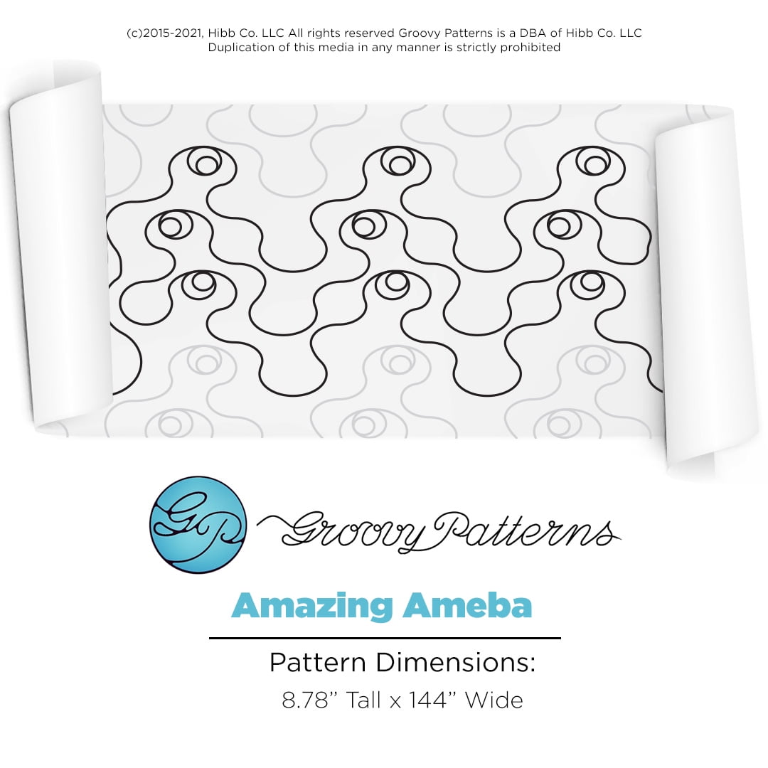 Groovy Patterns Longarm Quilting Pantograph - Amazing Ameba Design ...