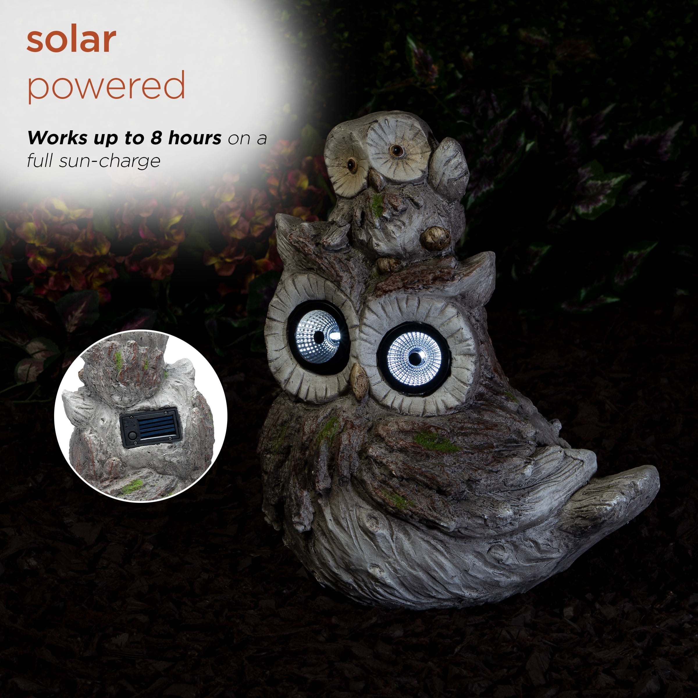 Smart Solar Bright Eyed Owl Clipart