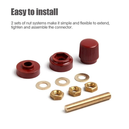 Copper Battery Terminal Stud Connector, Prefdo M6 6mm Remote Battery Binding Power Junction Post ...