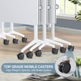 61" Folding Conference Table with Lockable Wheels, Mobile Flip Top ...