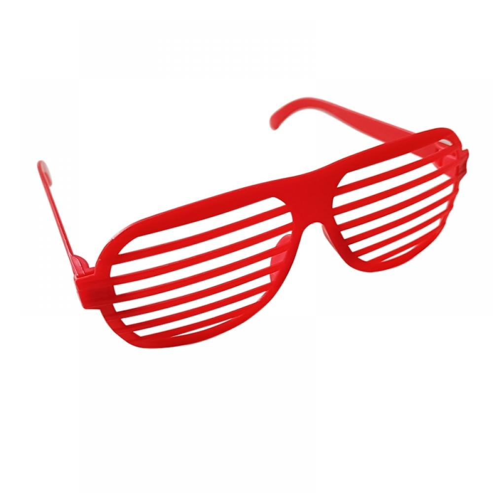 1 Pc Shutter Glasses Shades Eyeglasses, Neon Color Slotted Sunglasses ...